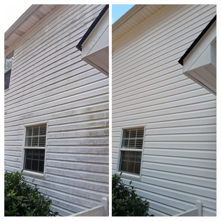 Pressure Washing a House With Soft Wash Technique - Squeaky Clean